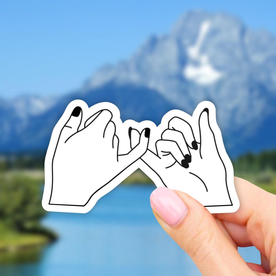 Pinky Promise Sticker, Best Friend Sticker, VSCO Stickers, Laptop ...