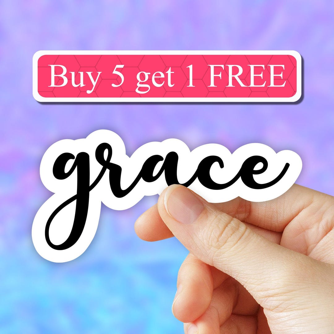 Grace Christian Stickers, Faith Stickers, Bible Verse Stickers, God ...