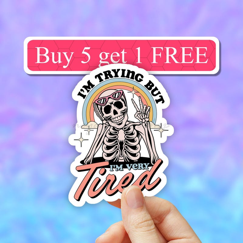 Hello I M Tired Sticker - Etsy