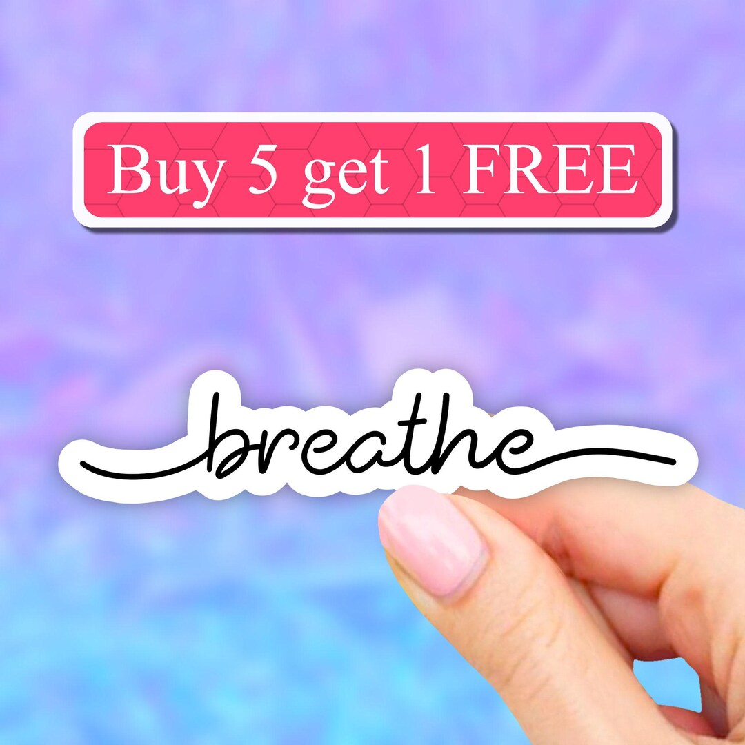 Breathe Sticker, Laptop Stickers, Aesthetic Stickers, Water Bottle ...