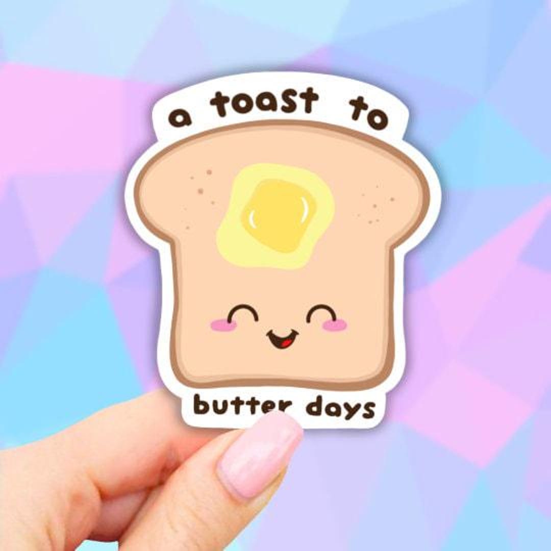 Toast and Butter Decal Sticker, Cute Stickers, Car Decal, Laptop ...