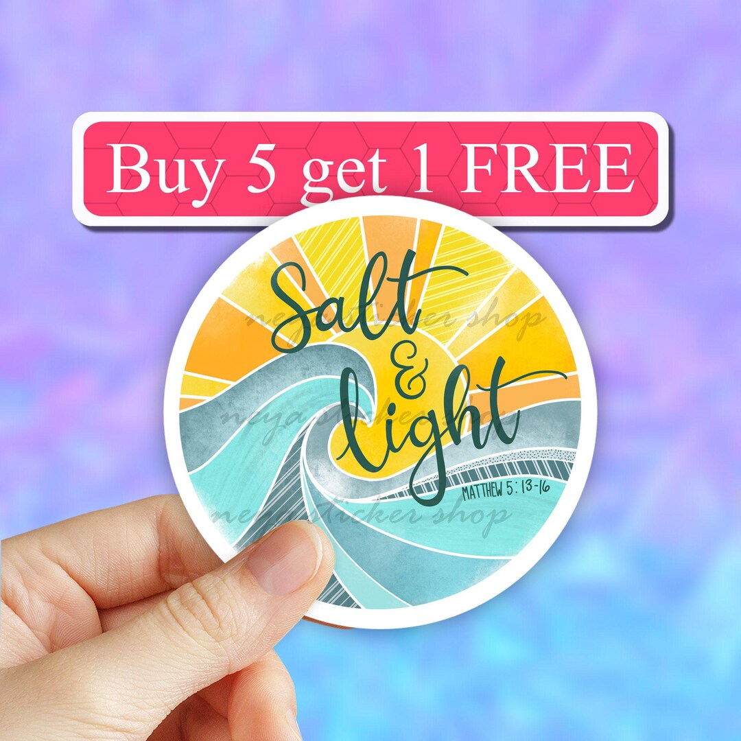 Salt and Light Vinyl Sticker, Christian Sticker, Jesus Decal, God ...