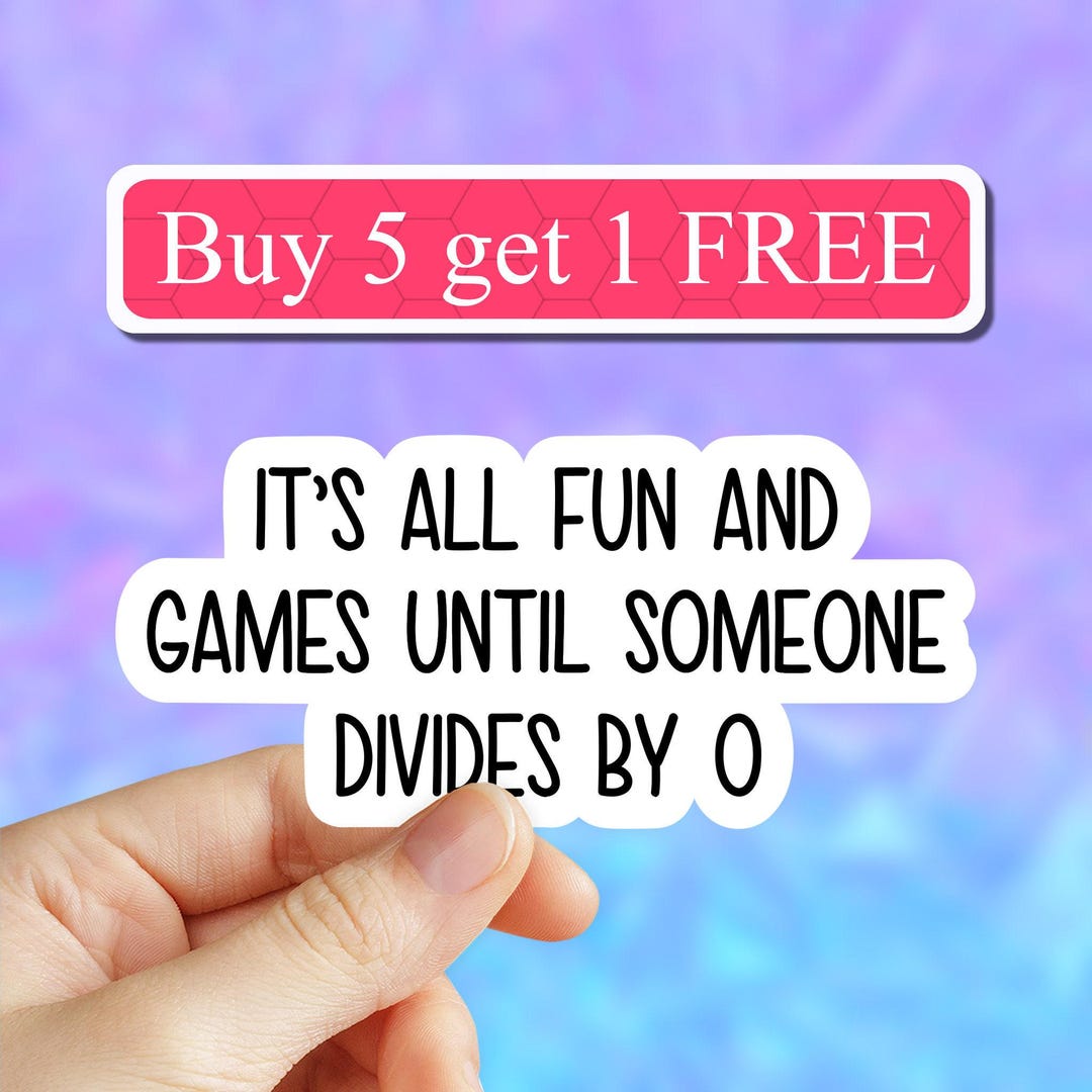 Its All Fun and Games Math Sticker, Math Laptop Stickers, Math Water ...