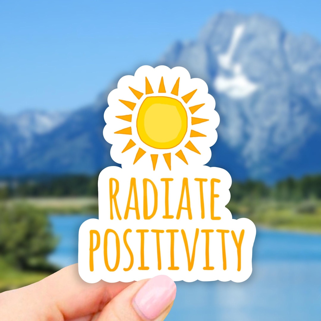 Radiate Positivity Sticker, Sun Sticker, Radiate Happiness Sticker ...