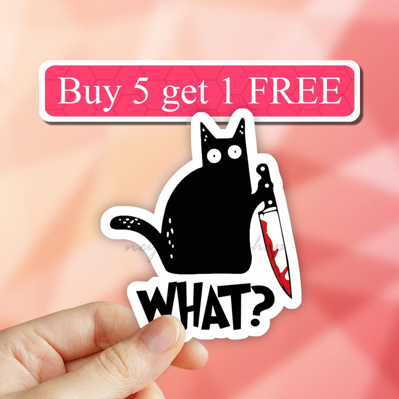Cat Stickers With Sayings - Etsy