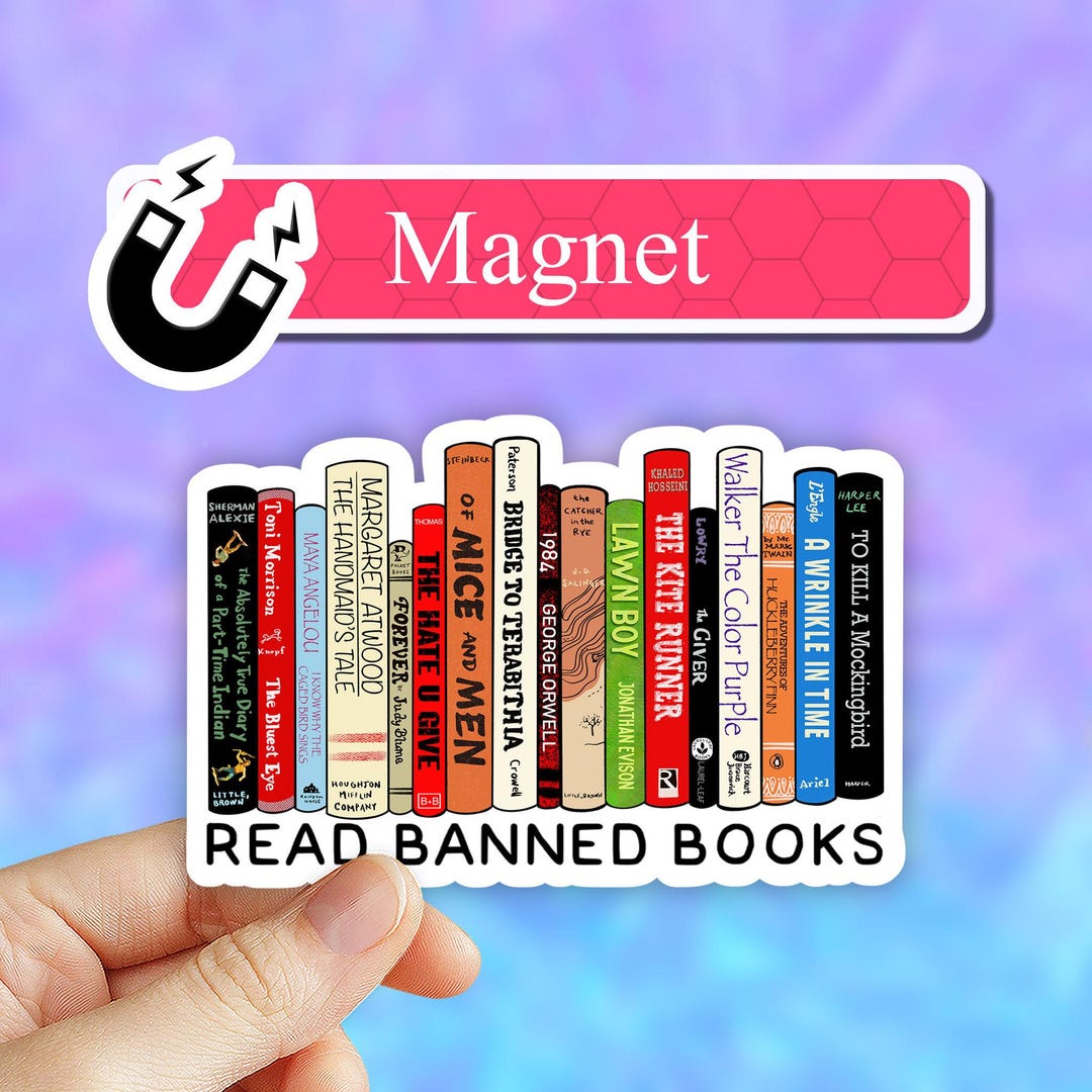 Read Banned Books Magnet, Banned Books Club, Car Magnet, Fridge Magnet ...