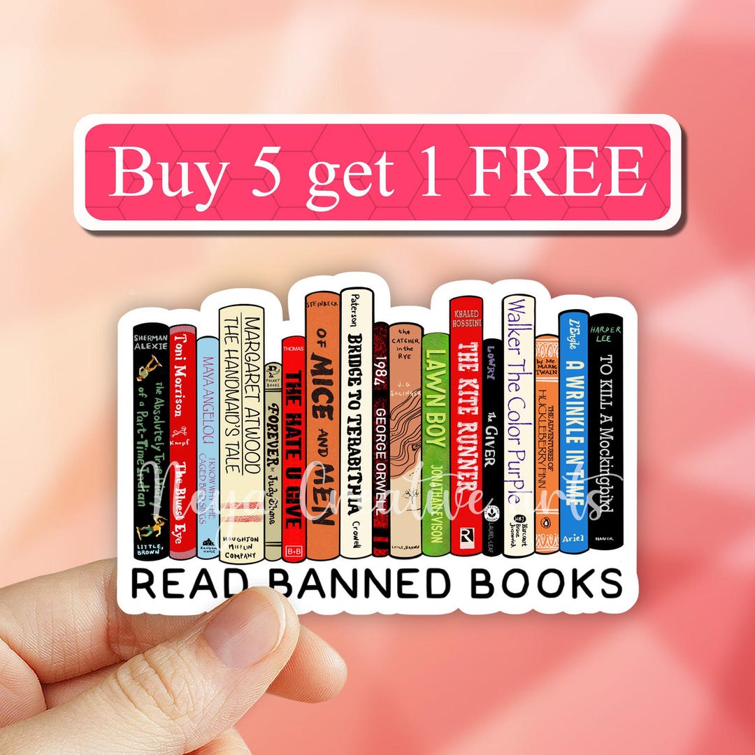 Read Banned Books Sticker, Banned Books Club, Funny Reading Sticker ...