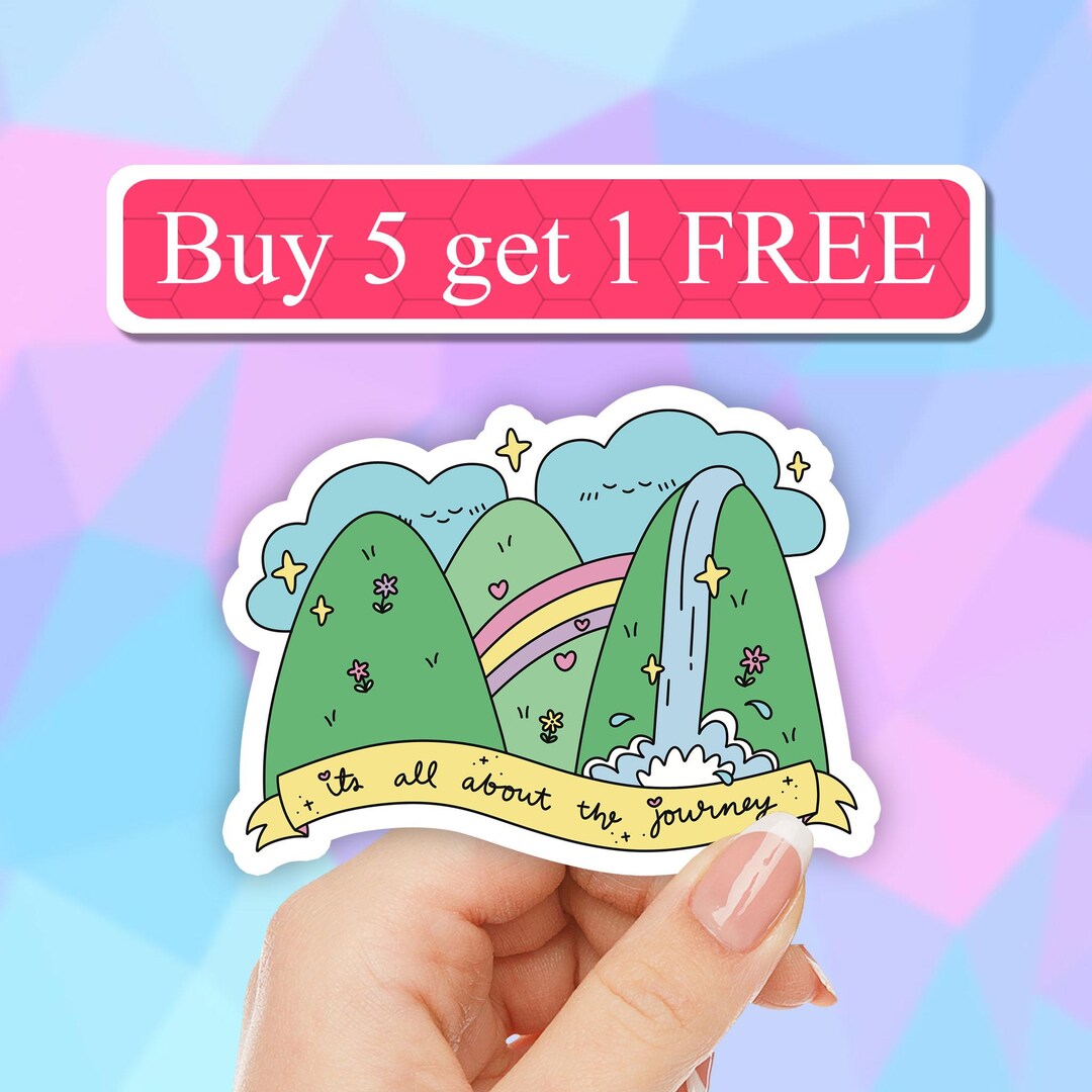 It's All About the Journey Sticker, Encouraging Stickers, Positive ...