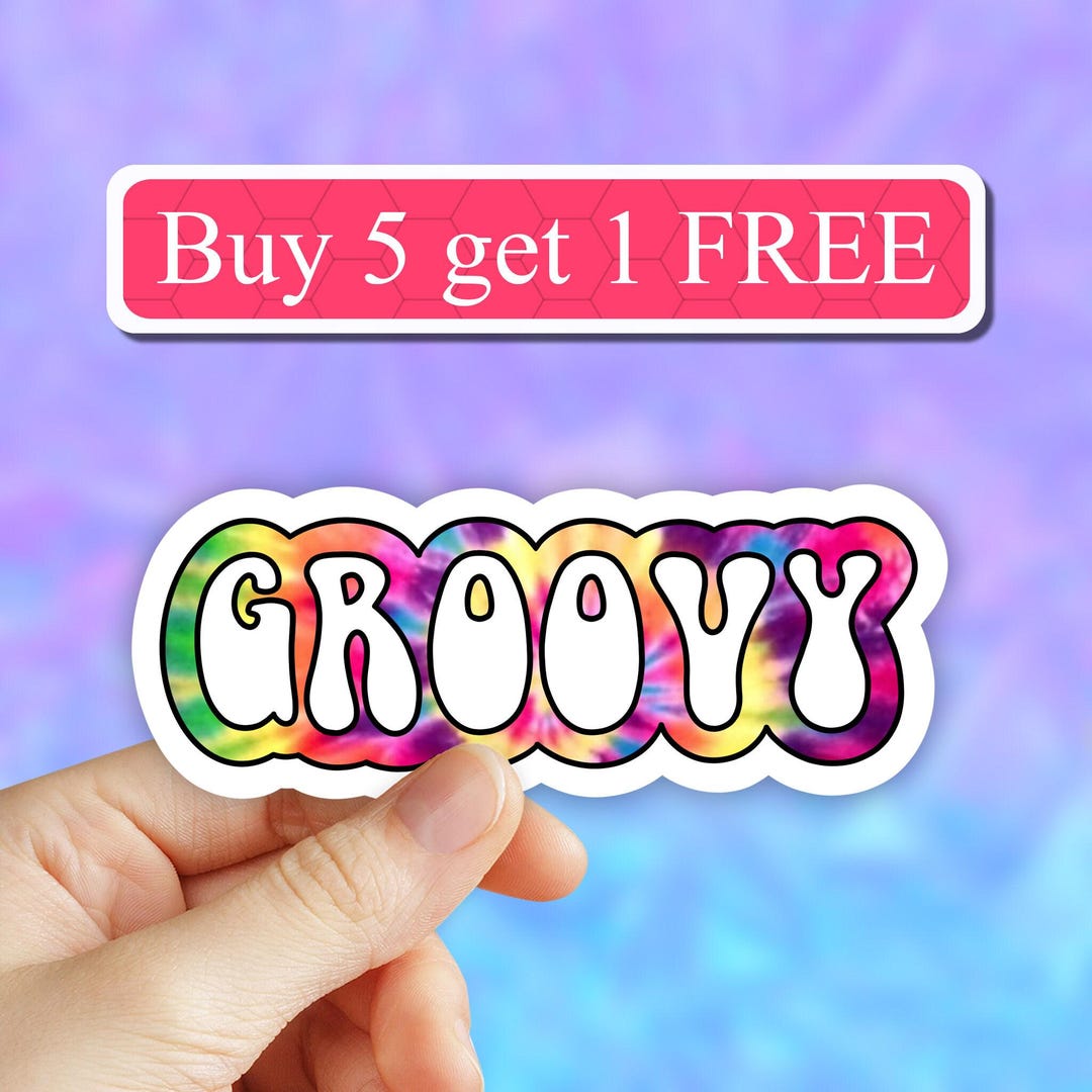 Tie Dye Groovy Sticker, Stay Groovy Sticker, Hippie Stickers, 70's ...