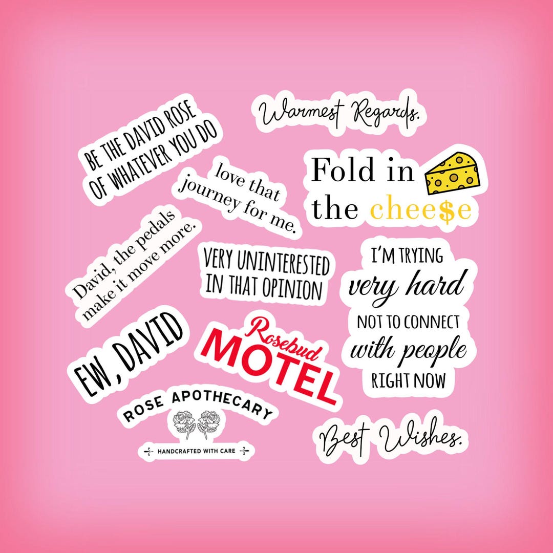 Funny Stickers Pack, Tv Show Gifts, Funny David Sticker, Popular Tv ...