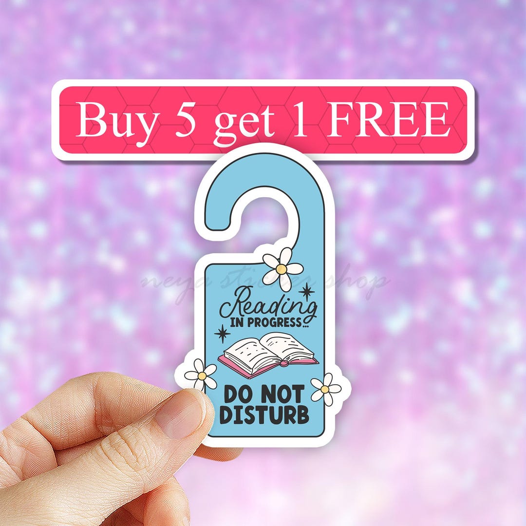Reading in Progress DND Waterproof Sticker, Book Stickers, Gifts for ...