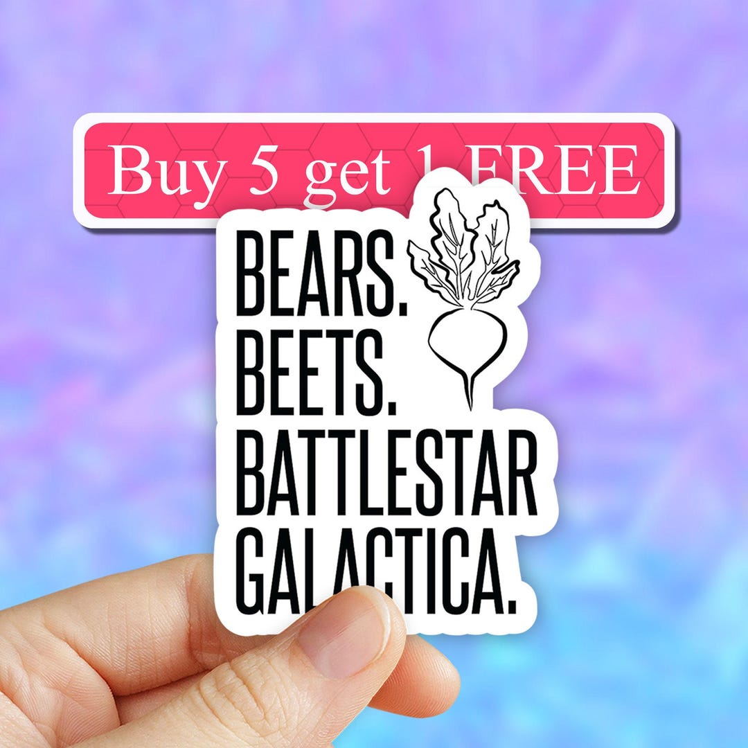 Bears Beets Battlestar Sticker, the Office Sticker, Funny Sticker ...