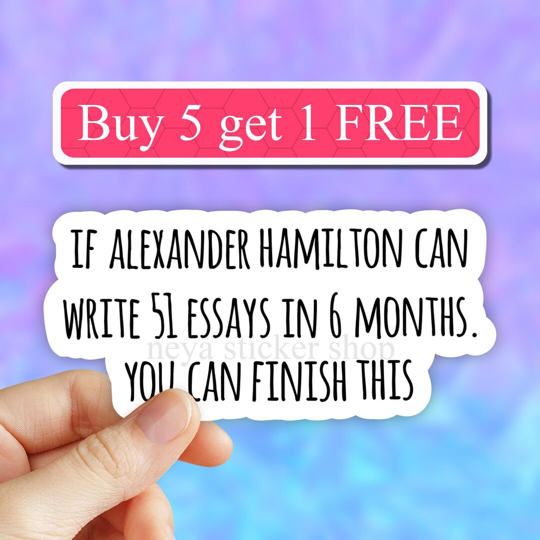 Alexander Hamilton History Sticker, History Stickers, Essays Sticker ...