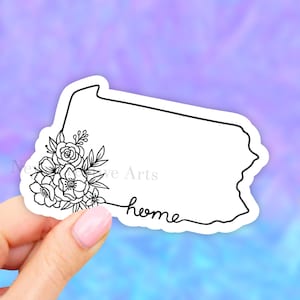 Pennsylvania State Sticker, Water Bottle Stickers, State Stickers, USA ...