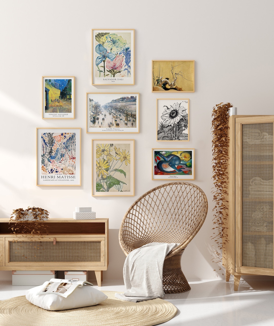 Modern Art Print Set: Dali, Van Gogh, Matisse, Pissarro & More - Etsy