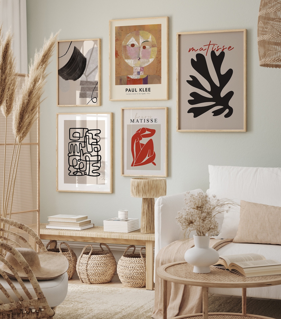 Contemporary Harmony: 5 Piece Framed Wall Art Gallery - Stylish ...