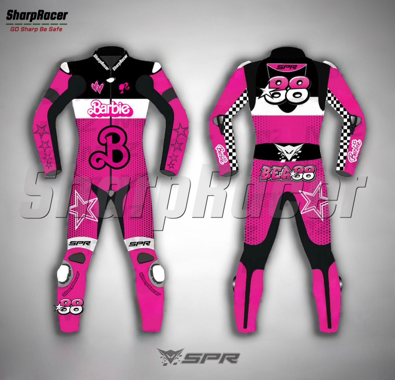 Barbie Custom Leather Motorbike Racing Suit Sharpracer Women - Etsy
