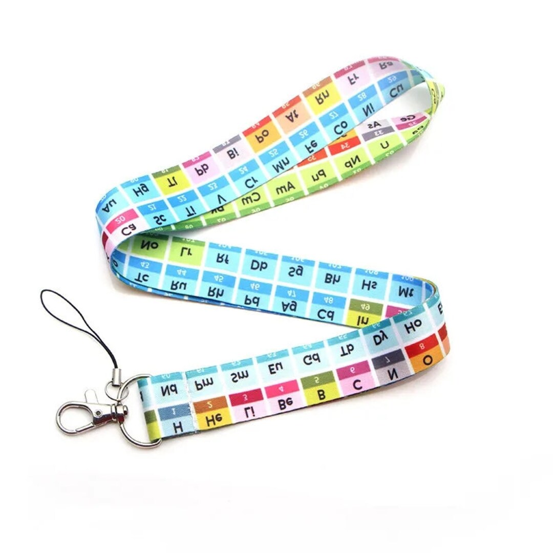 Periodic Table Lanyard Keychain Science Lanyard Keychain - Etsy