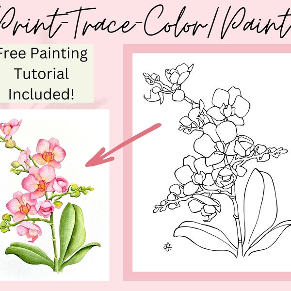 Orchid Art - Etsy UK