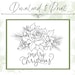 4x6 and 5x7 Christmas Rose Flower Arrangement Christmas Card Printable ...