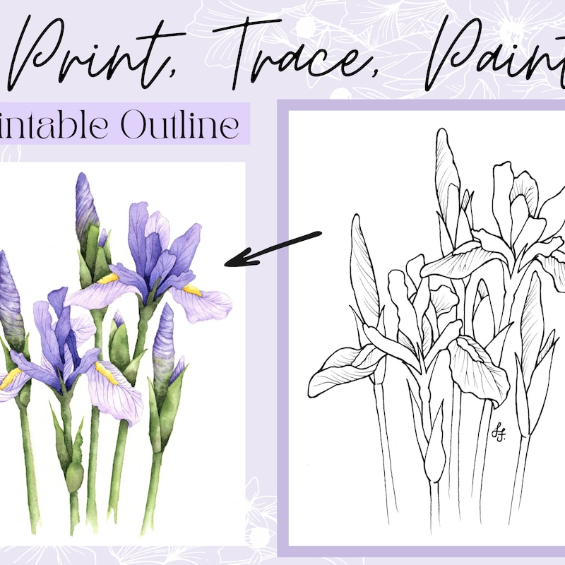 Printable Art Iris - Etsy UK