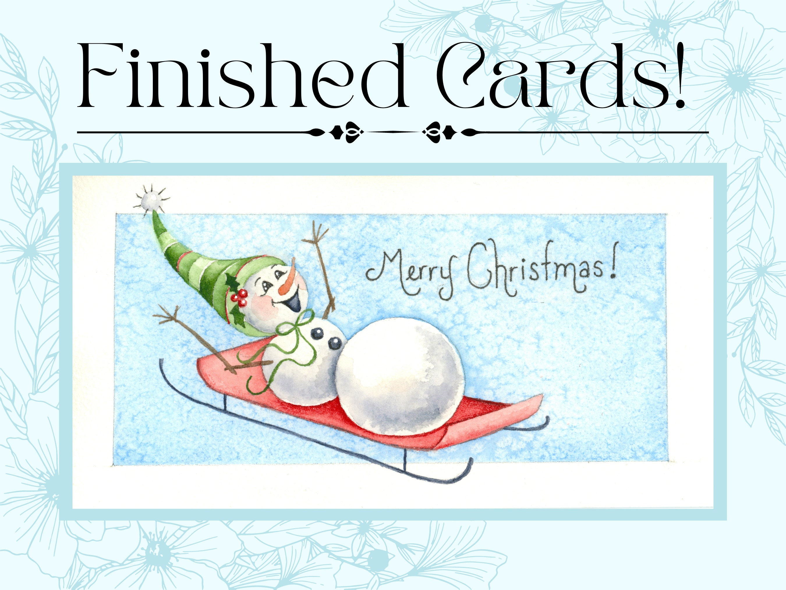 Snowman Christmas Card Printable, Traceable, PDF Outline for Coloring ...