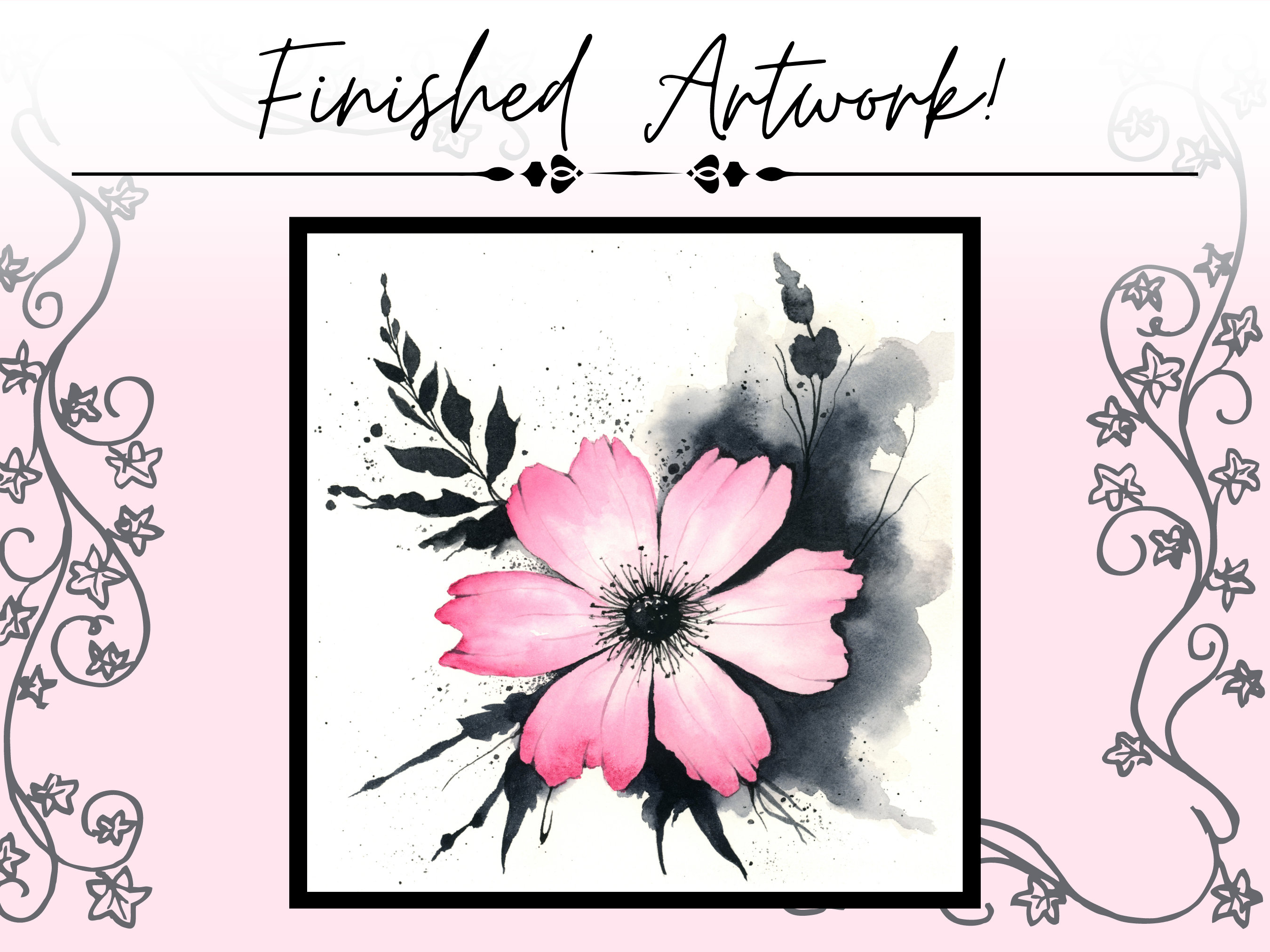 Beautiful Flower Drawing PDF Outline for Coloring or Painting Digital ...
