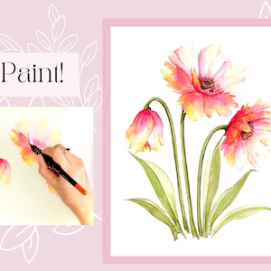 Outline Printable Flower Drawing for Painting And/or Coloring! Painting ...