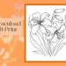 Tiger Lily Flower Printable Outline for Painting and Coloring! - Etsy
