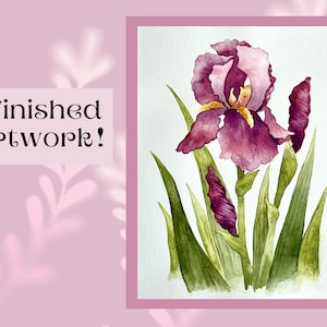Iris Flower Outline/template! Download Digital PDF Printout! - Etsy