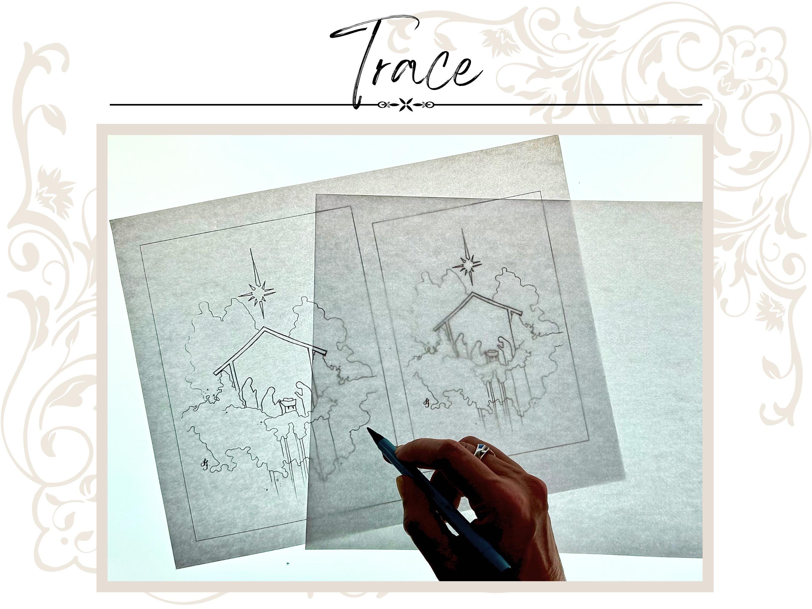 Nativity Silhouette Scene 4x6 & 5x7 Included Drawing Outline PDF ...