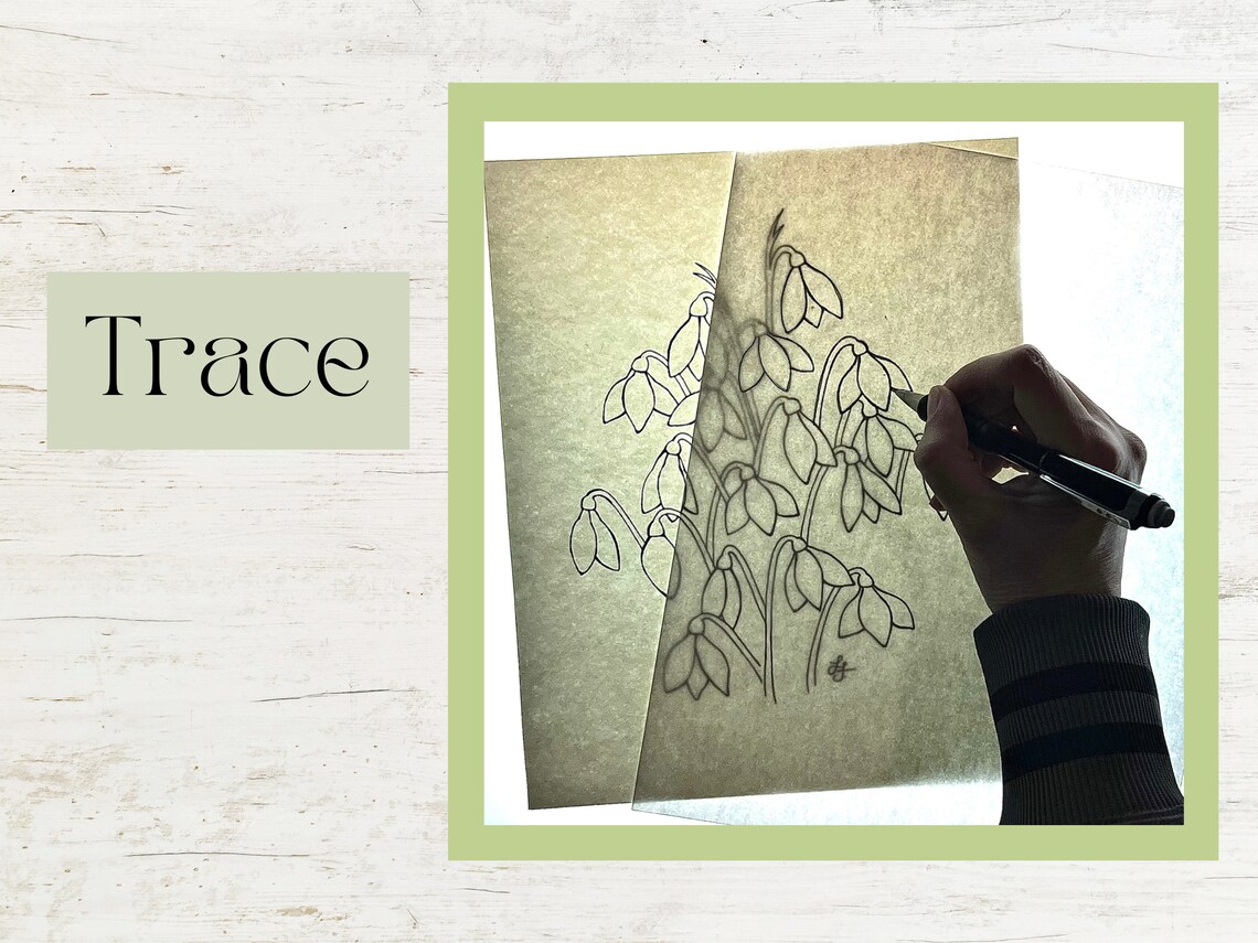 Snowdrop Flower Outline/template! Digital Printable PDF - Etsy