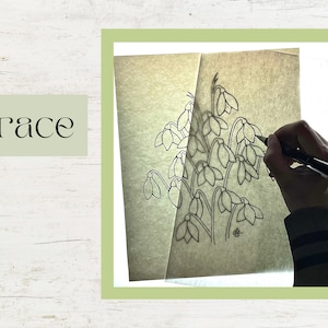 Snowdrop Flower Outline/template! Digital Printable PDF - Etsy