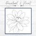 Magnolia Drawing Printable Traceable Template Outline Page for Coloring ...