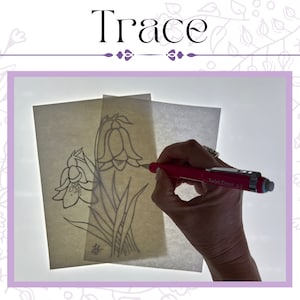 4x6 AND 5x7 Card Size Outline Drawing of Bluebell Flowers Digital ...