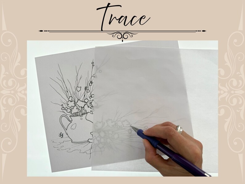 Autumn Clay Pot Arrangement Drawing Outline PDF Digital Download ...