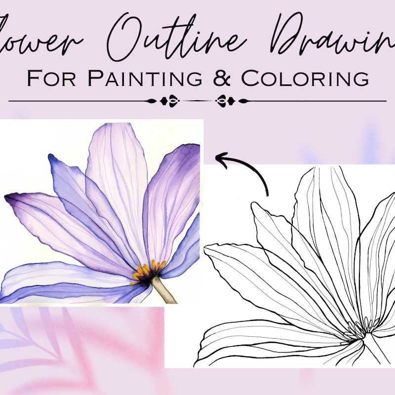 Flower Drawing - Etsy