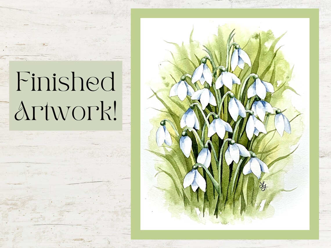 Snowdrop Flower Outline/template! Digital Printable PDF - Etsy