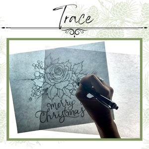 4x6 and 5x7 Christmas Rose Flower Arrangement Christmas Card Printable ...
