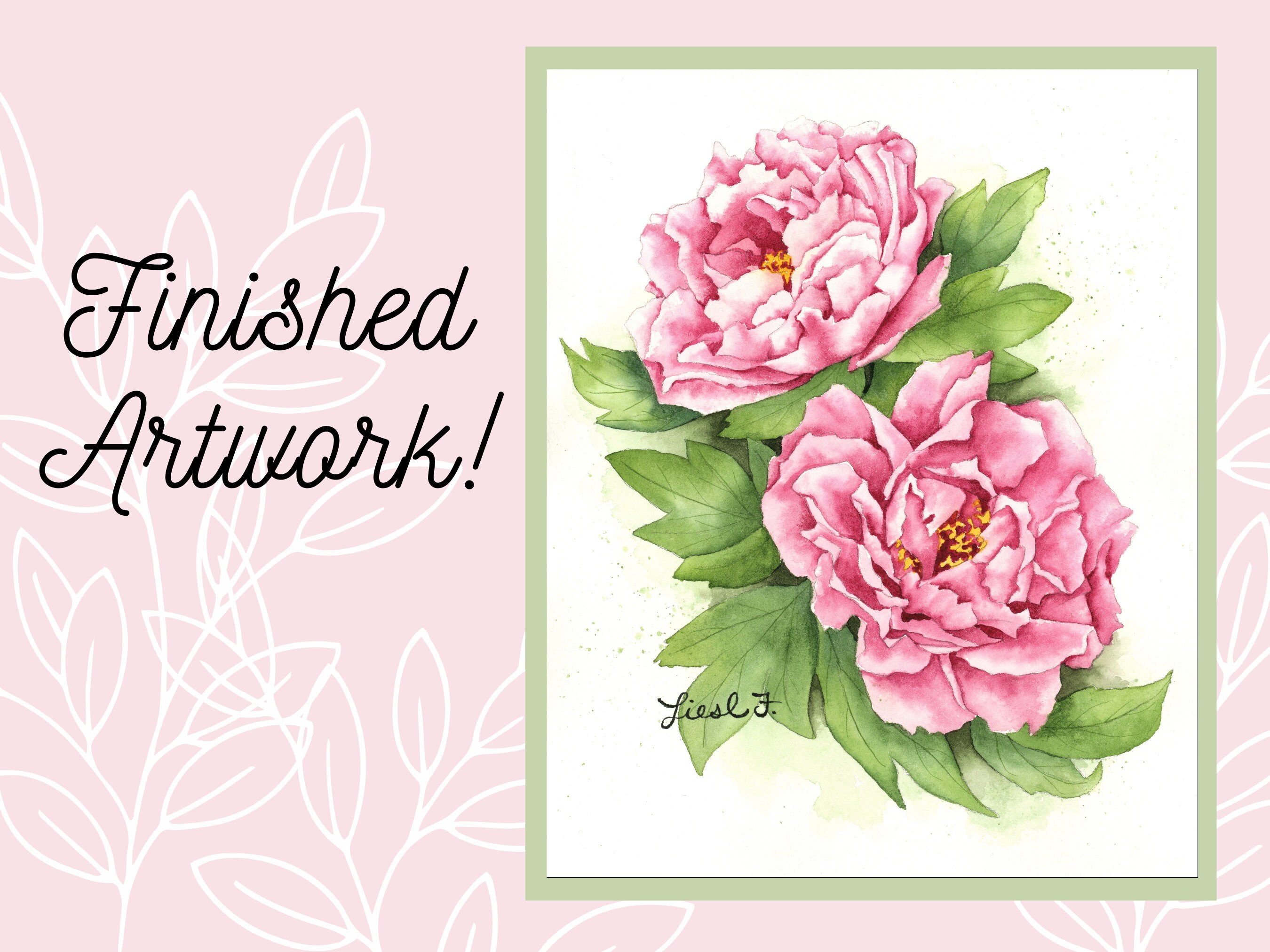 Peony Flower Outline Drawing Digital Printable Download Coloring Page ...