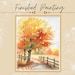 Autumn Tree Landscape Printable Outline Traceable Template for Drawing ...