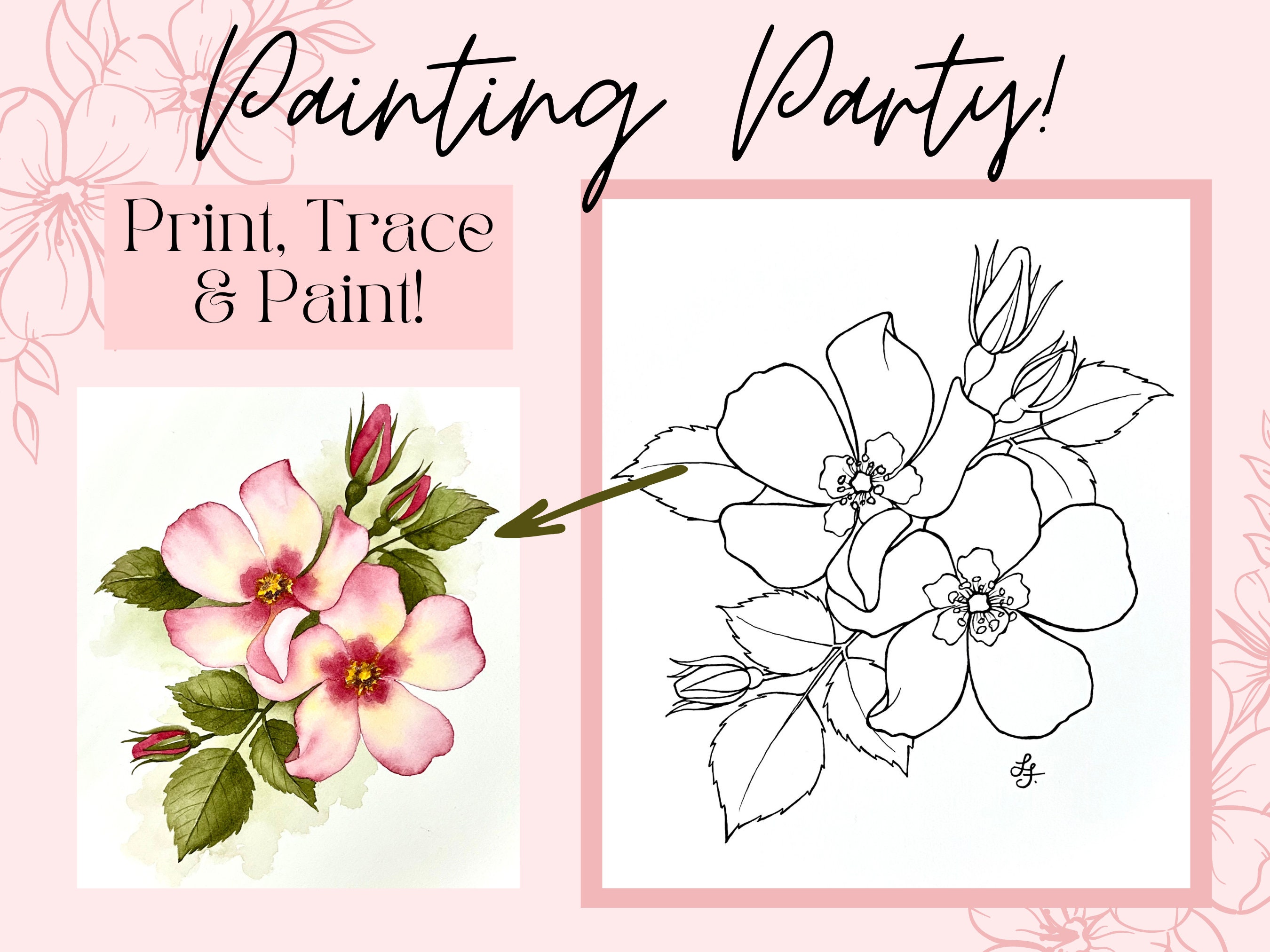 Flower Trace Drawing