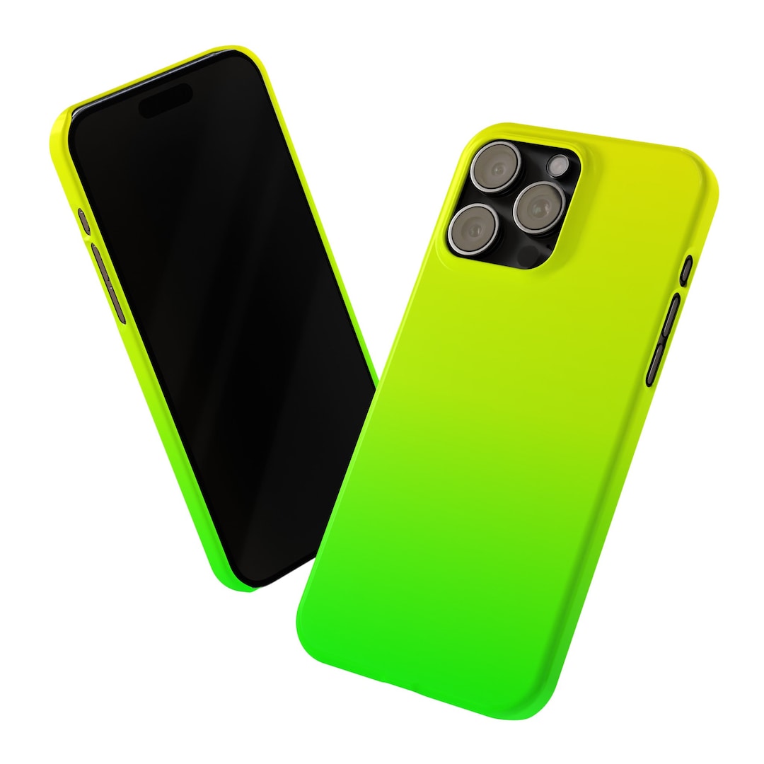 Neon Forest Gradient Phone Case Lush & Vibrant Neon Green and Neon ...