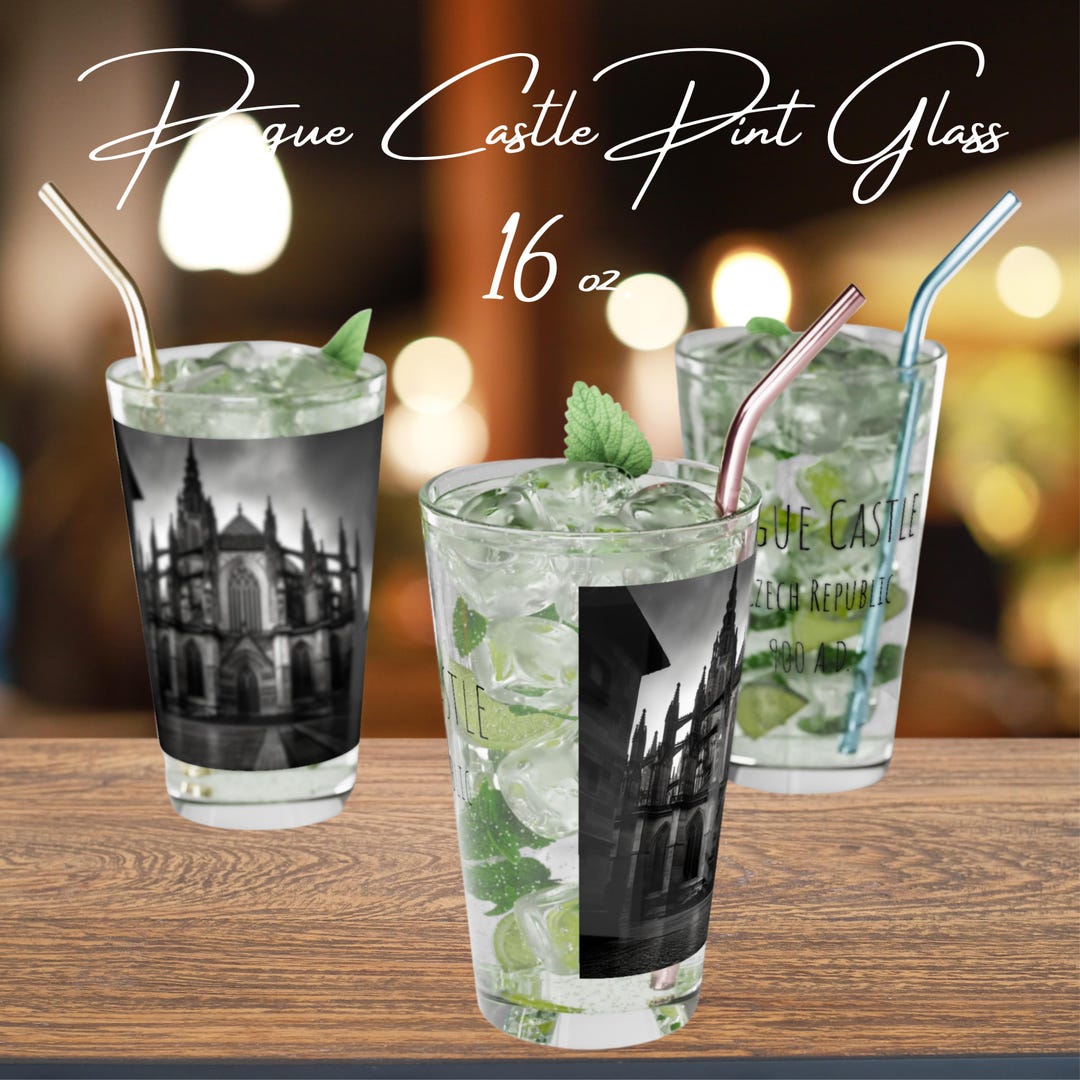Prague Castle Pint Glass 16oz dracula's Castle - Etsy