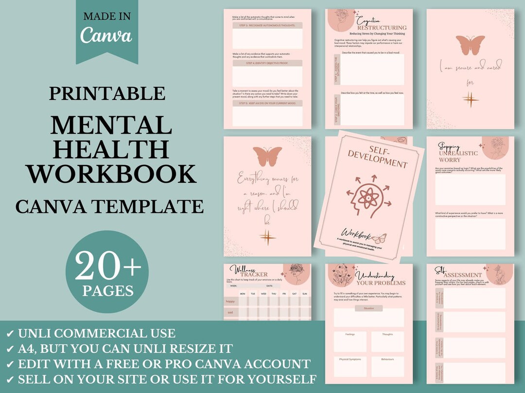 Mental Health Workbook - Etsy