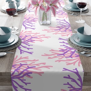 Beach Table Runner Coral Reef Coastal Table Runner Ocean Runner Beach ...