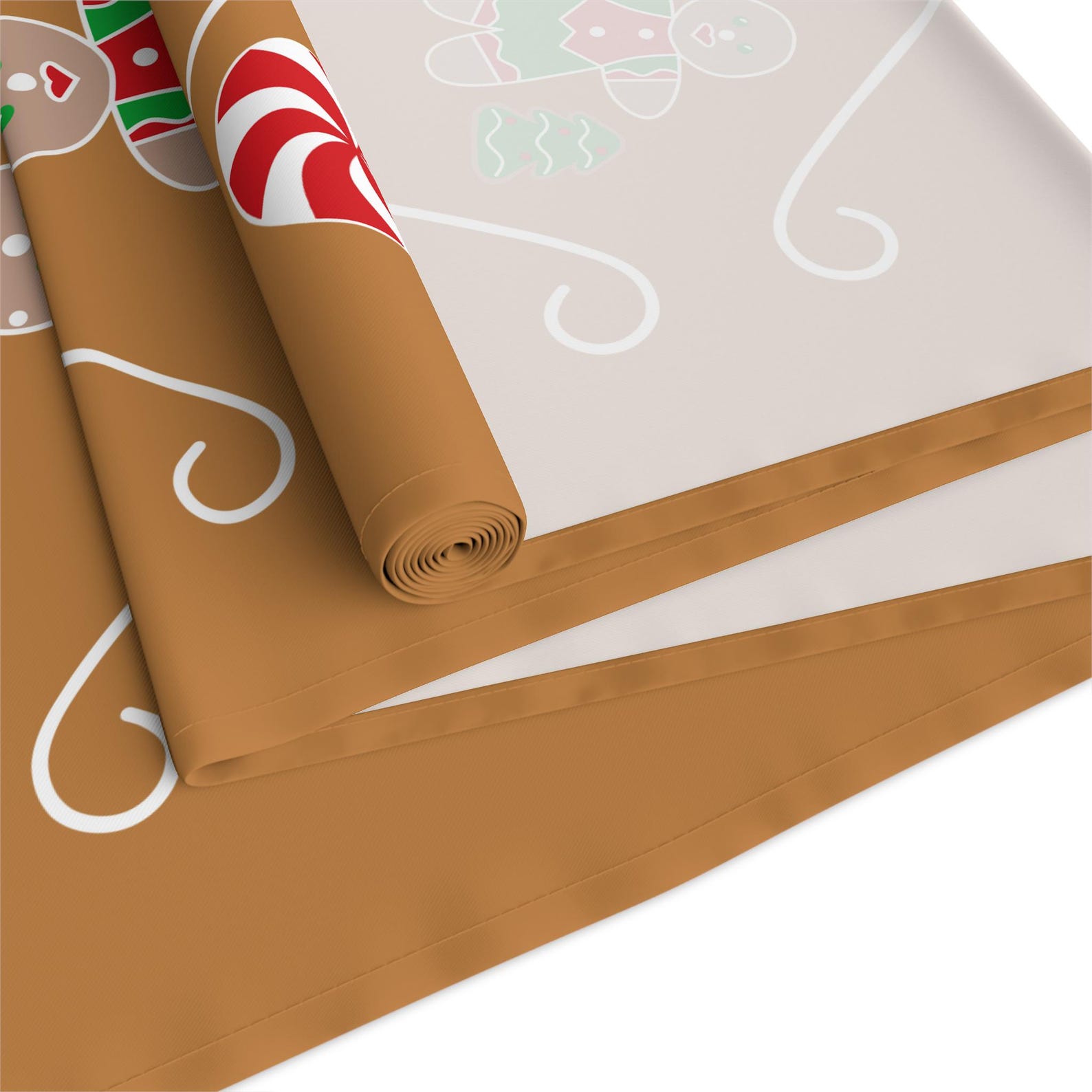 Gingerbread Table Runner Christmas Holiday - Seasonal Dining Decor ...