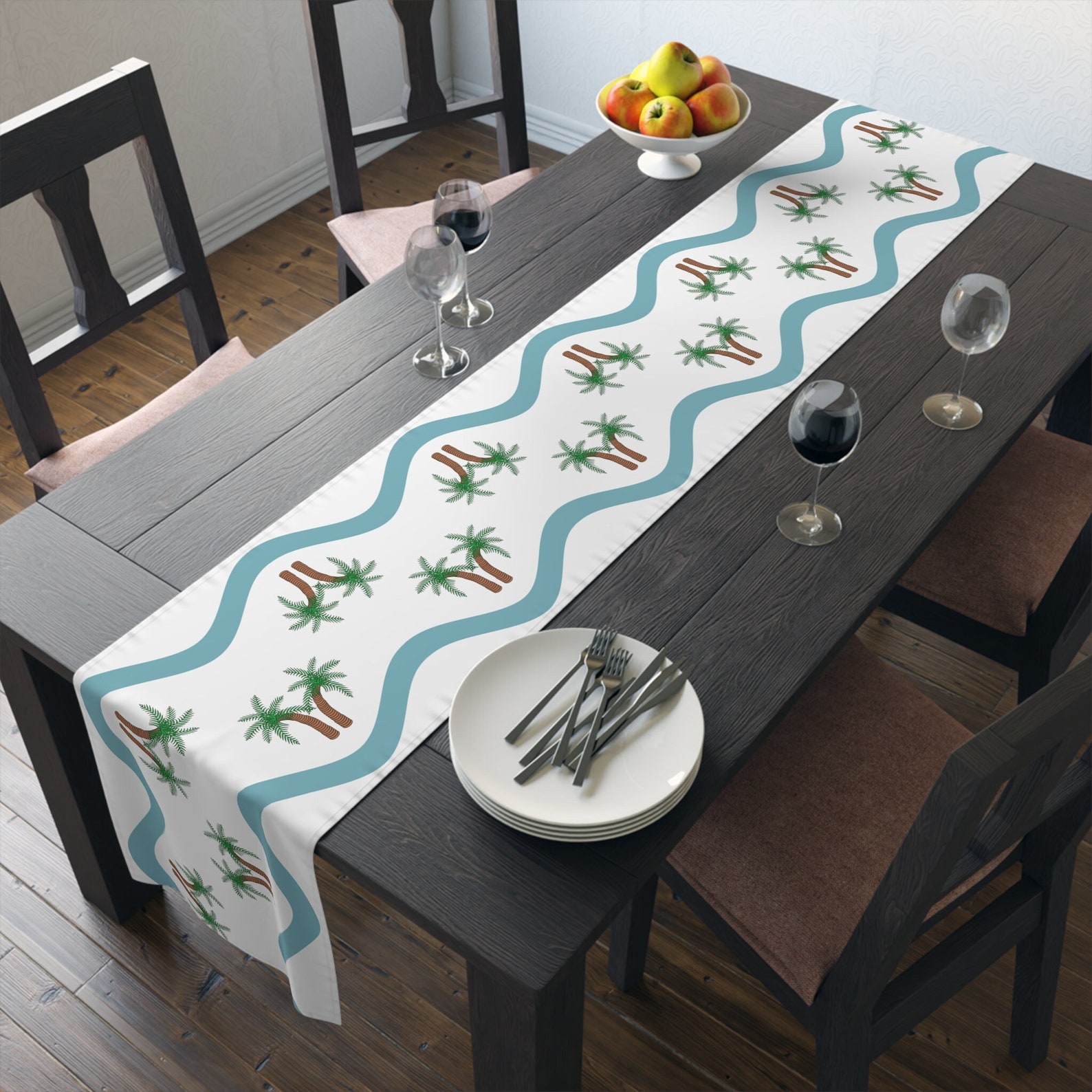 Palm Tree Table Runner Palm Tree Runner Tropical Table Runner Beach ...