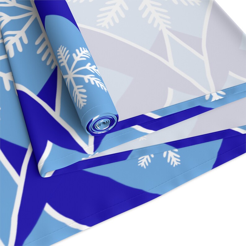 Winter Table Runner Snowflake - Modern Winter Wonderland Table Decor ...