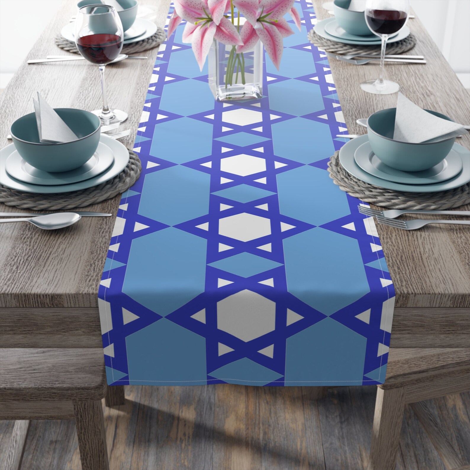 Star of David Table Runner, Hanukkah Home Decor - Etsy